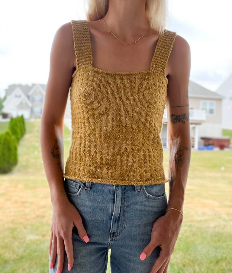 Easy Tank Top Knitting Pattern | Free Summer Knitting Pattern